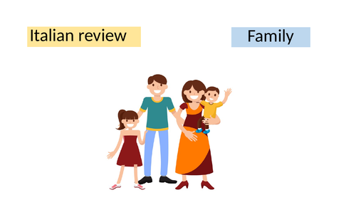 Italian GCSE review - Family | Teaching Resources