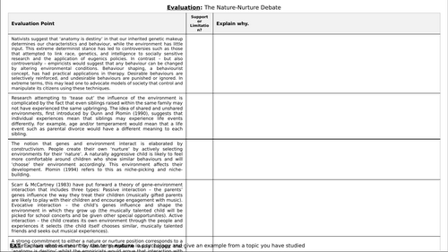 A-Level Psychology - THE NATURE-NURTURE DEBATE [Issues and Debates ...