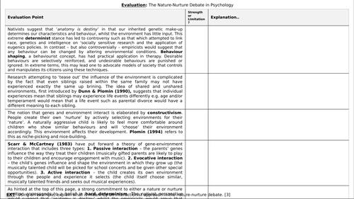 A-Level Psychology - THE NATURE-NURTURE DEBATE [Issues and Debates ...