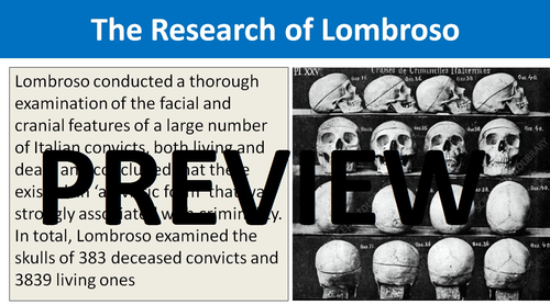 Biological explanation - Atavistic form - AQA A Level Psychology ...