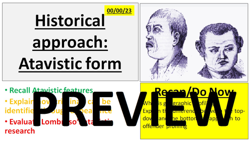 Biological explanation - Atavistic form - AQA A Level Psychology ...