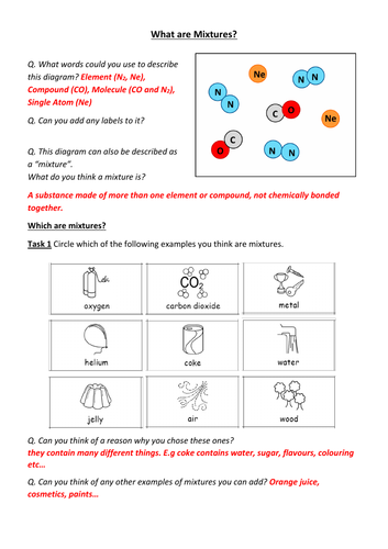 Chemical Mixtures | Teaching Resources