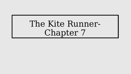 The Kite Runner KS5 A Level SOW | Teaching Resources