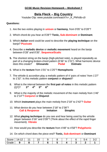 GCSE Music Listening Revision Part 2 | Teaching Resources