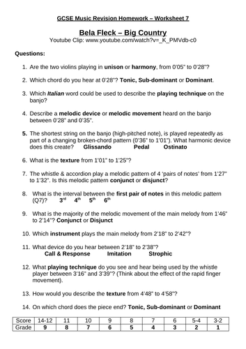 GCSE Music Listening Revision Part 2 | Teaching Resources