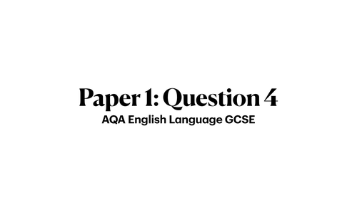 GCSE AQA English language Paper 1 Full Lesson Resources | Teaching ...