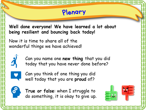 Resilience - EYFS PSHE | Teaching Resources