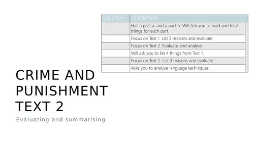 Edexcel Pearson 2.0 LIFT English Language Paper 1 Non-Fiction. Crime ...