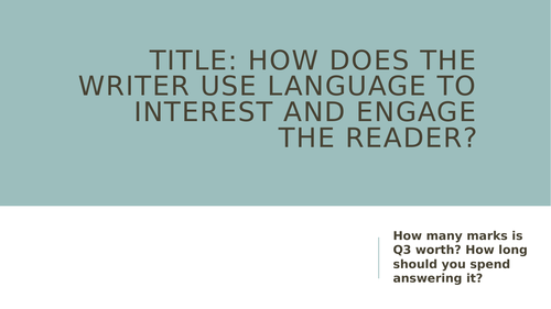 Pearson Edexcel LIFT 2.0 English Language Paper 1 Non-Fiction Sea ...