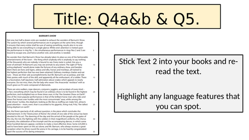 Edexcel Pearson LIFT 2.0 English Language Paper 1 Non-Fiction The ...