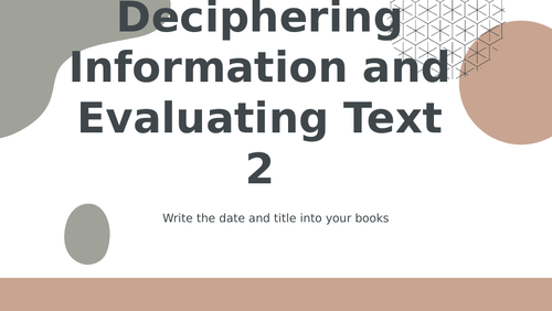 Edexcel Pearson 2.0 LIFT English Language Paper 1 Non-Fiction ...