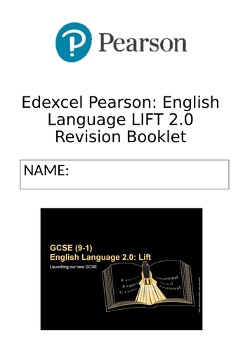 EDEXCEL PEARSON LIFT 2.0 English Language Paper 1 Non-Fiction ...