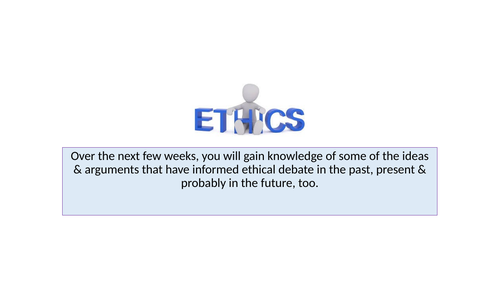 An introduction to ethics. | Teaching Resources
