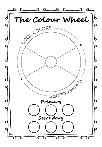Colour Theory Basics - Colour Wheel Worksheet | Teaching Resources
