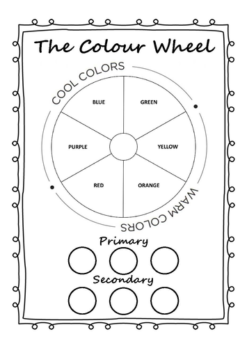 Colour Theory Basics - Colour Wheel Worksheet | Teaching Resources
