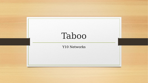 GCSE Computer Science Networks Taboo | Teaching Resources GCSE Computer Science Networks Taboo | Teaching Resources