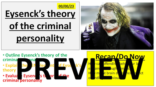 Eysenck's theory of criminal personality - AQA A Level Psychology ...