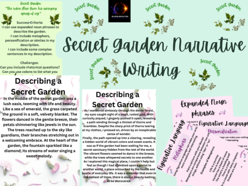 Secret Garden Creative Writing Lesson Upper Key Stage 2 | Teaching ...