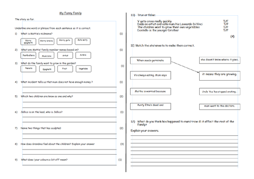 My Funny Family Guided Reading Bundle | Teaching Resources