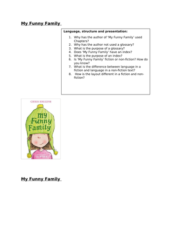 My Funny Family Guided Reading Bundle | Teaching Resources