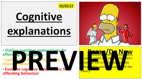 Cognitive explanation for offending - AQA A Level Psychology (Forensic ...