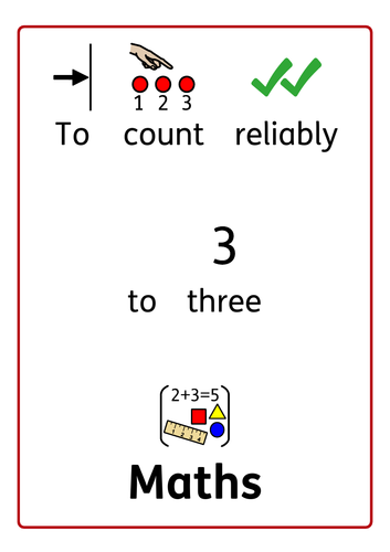 Maths: To count reliably up to three | Teaching Resources