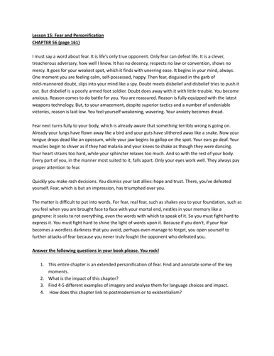 Life of Pi - full SOL (33 lessons) | Teaching Resources