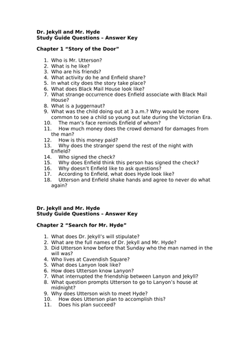 Dr Jekyll and Mr Hyde - Complete Unit of Work. | Teaching Resources