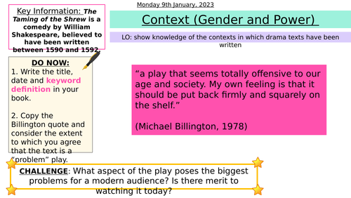 The Taming of the Shrew - full unit of work | Teaching Resources