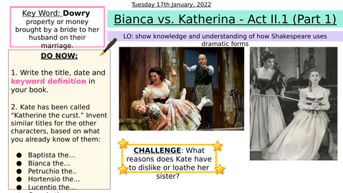 The Taming of the Shrew - full unit of work | Teaching Resources