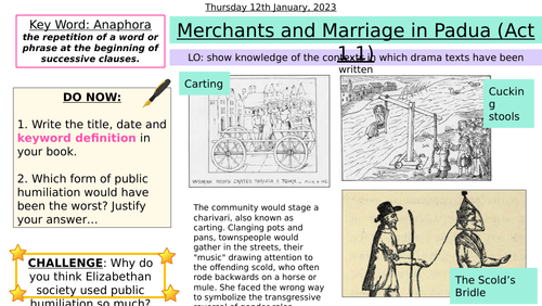 The Taming of the Shrew - full unit of work | Teaching Resources
