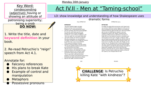 The Taming of the Shrew - full unit of work | Teaching Resources