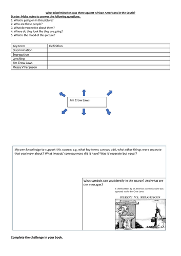 Segregation KS3 Civil Rights intro | Teaching Resources