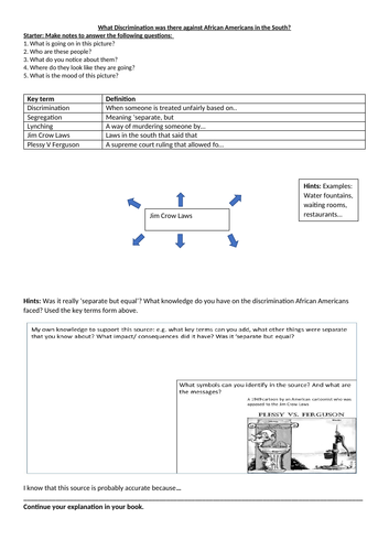 Segregation KS3 Civil Rights intro | Teaching Resources
