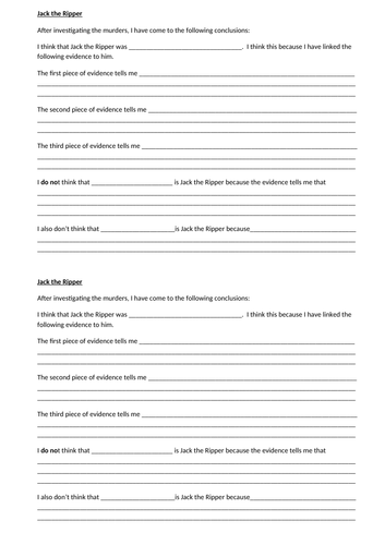 Jack the Ripper KS3 History Mystery BUNDLE! | Teaching Resources