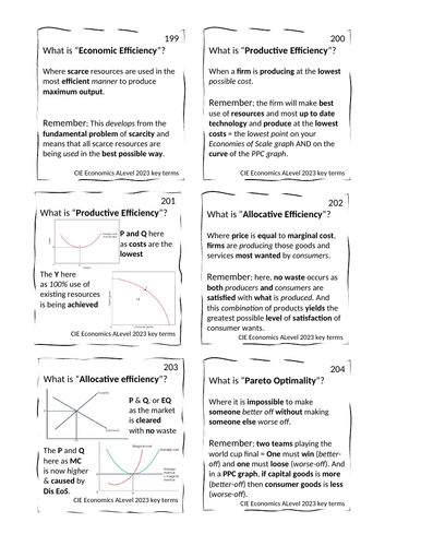 A Level Economics Revision or Flash or Que cards (the first 24 are free ...