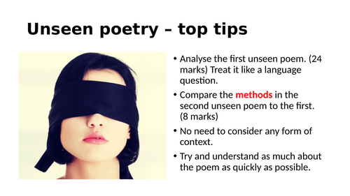 Unseen poetry walking talking mock (WTM) exam revision with student ...