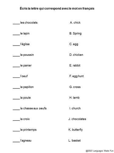 Pâques - Easter Activities in French | Teaching Resources