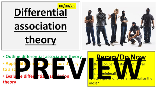 Differential association theory - AQA A Level Psychology (Forensic ...