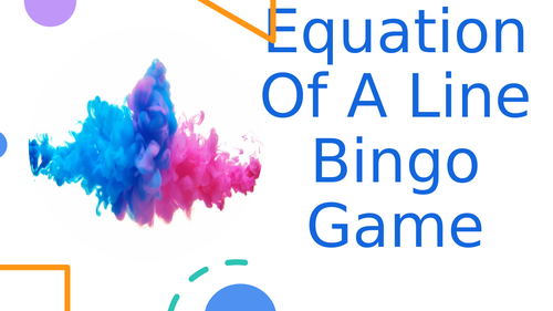 Equation Of A Straight Line Algebra Maths Bingo Game Activity ...