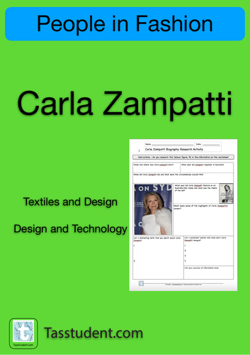 People in Fashion Design - Carla Zampatti | Teaching Resources