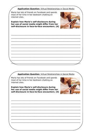 A-Level Psychology - VIRTUAL RELATIONSHIPS IN SOCIAL MEDIA ...