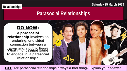 A-Level Psychology - PARASOCIAL RELATIONSHIPS [Relationships Topic ...