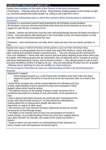 CHRISTIAN PRACTICES REVISION | Teaching Resources