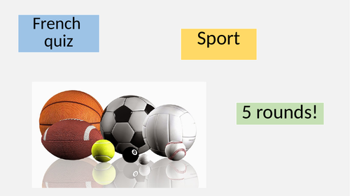 French Sports Quiz | Teaching Resources