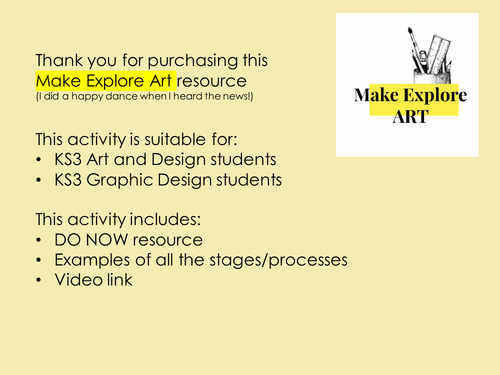 Art Skills Cover - Typography/Lettering for KS3 | Teaching Resources