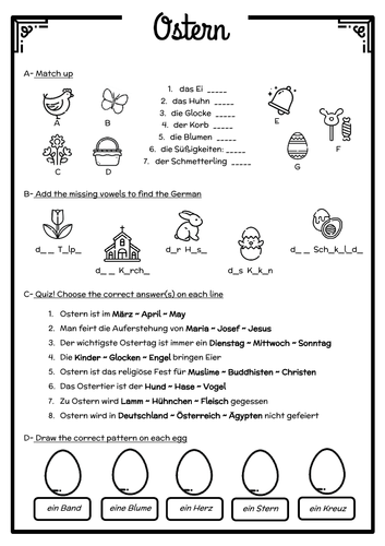 KS3 German- Easter Booklet | Teaching Resources