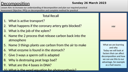Lesson resources_AQA GCSE_B7_ecology_triple | Teaching Resources