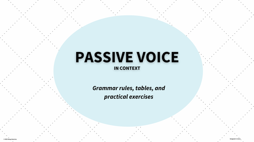 Passive voice in context_worksheet | Teaching Resources