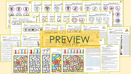 Consonant Blends Clusters Spring Phonics Worksheets | Teaching Resources